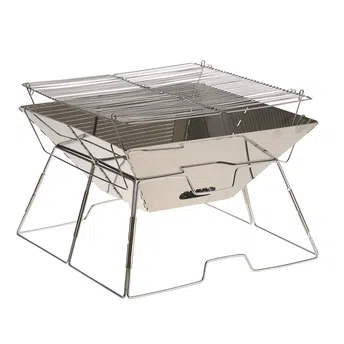 Buy Flame-On 2-in-1 Portable Fire Pit & Charcoal Grill (43 x 25 x 5 cm ...